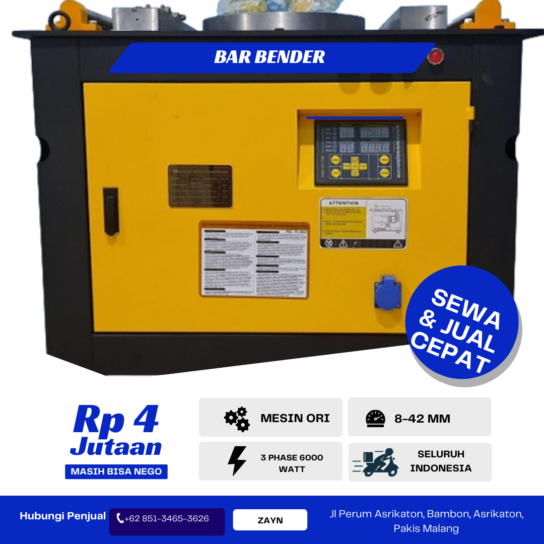 Sewa Bar Bender Jakarta| Sewa & Jual Bar Bender | Surat Dukungan Alat ...